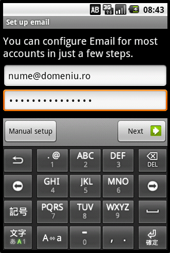 Setari Android Email, setare client email Android Email, instructiuni ...