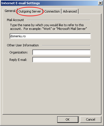 Setari Microsoft Outlook, setare client email Microsoft Outlook 2000 ...