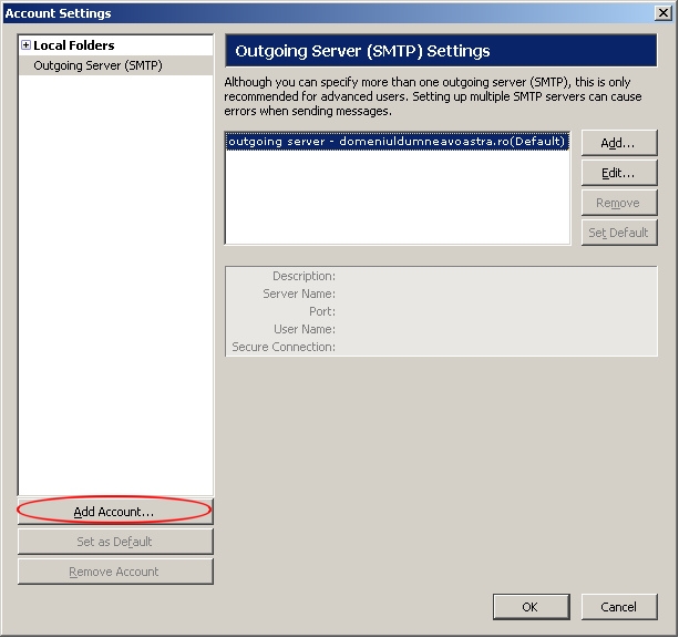 Setari Mozilla Thunderbird, setare client email Mozilla Thunderbird ...