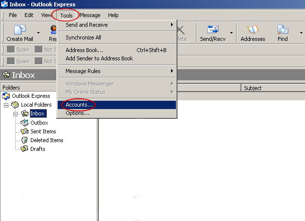Setari Outlook Express, setare client email Outlook Express ...